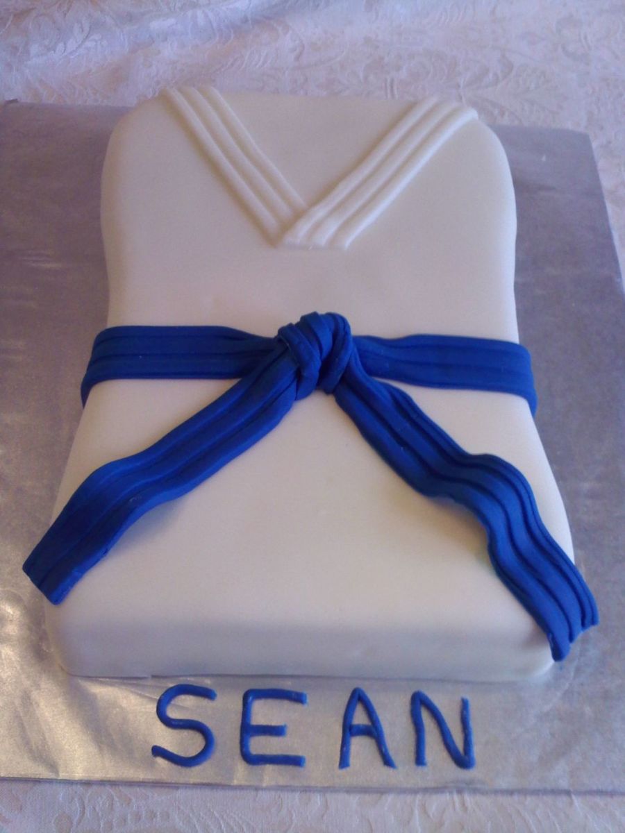 Karate Uniform Cake - CakeCentral.com