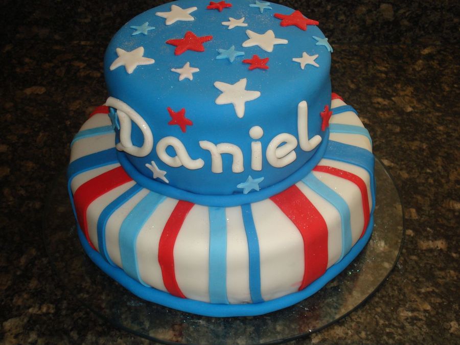 Red And Blue Cake!! - CakeCentral.com