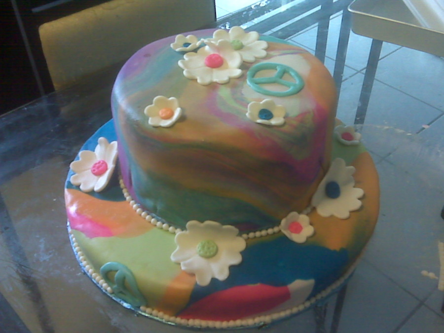 Flower Power Cake - CakeCentral.com