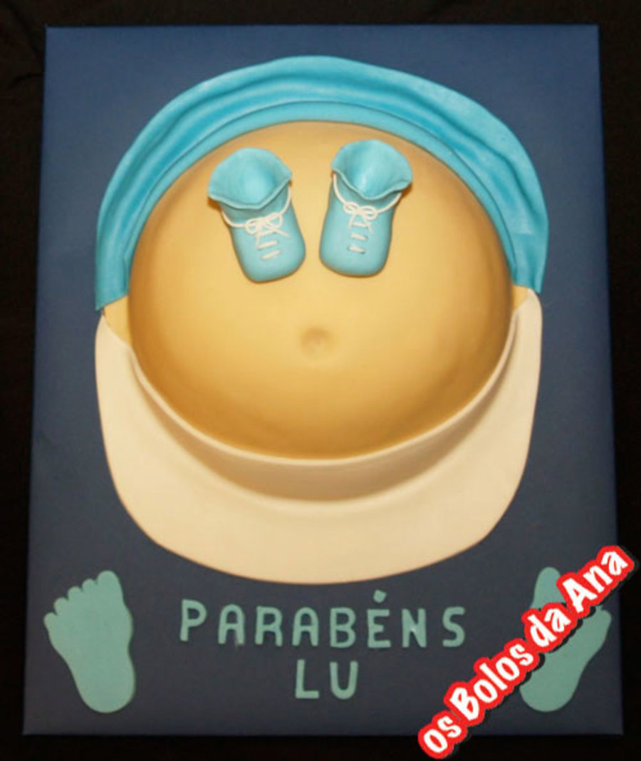 Bolo Barriga De Gravida - Pregnant Belly Cake - CakeCentral.com
