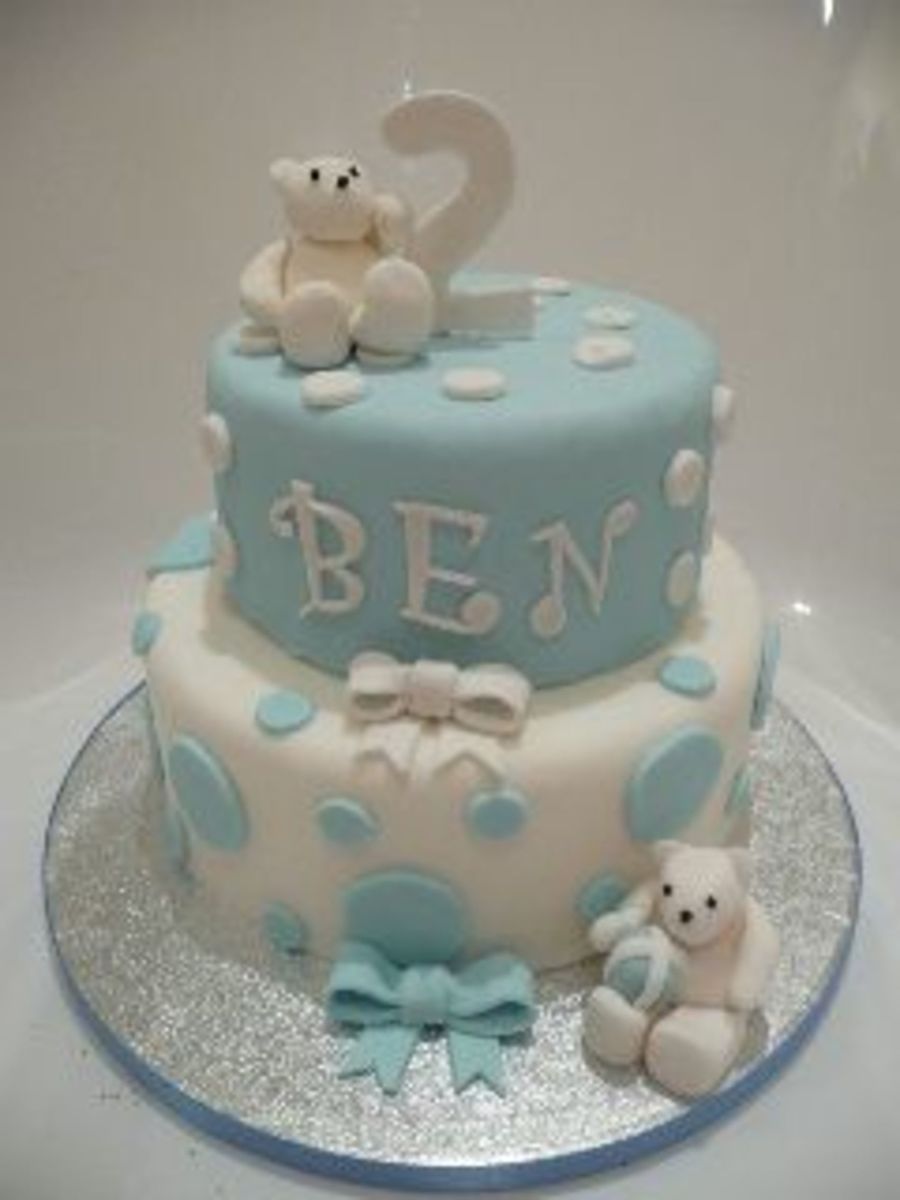 Blue Boys Cake With Bears - CakeCentral.com