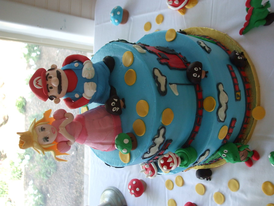 Mario And Princess Peach Grooms Cake - CakeCentral.com