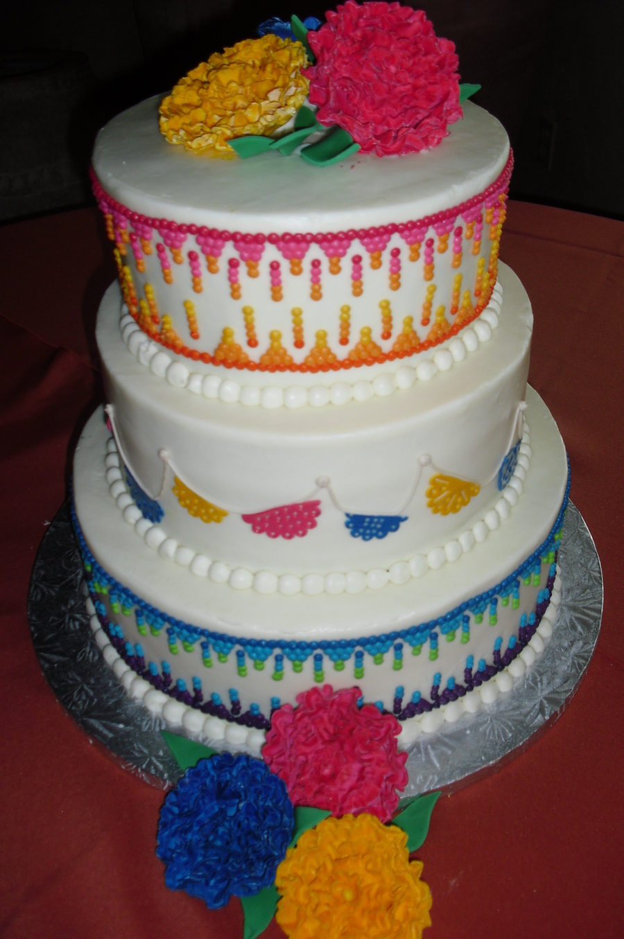 Fiesta Wedding Cake - CakeCentral.com