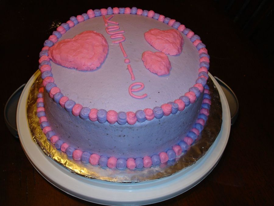 Pink And Purple Birthday Cake - CakeCentral.com