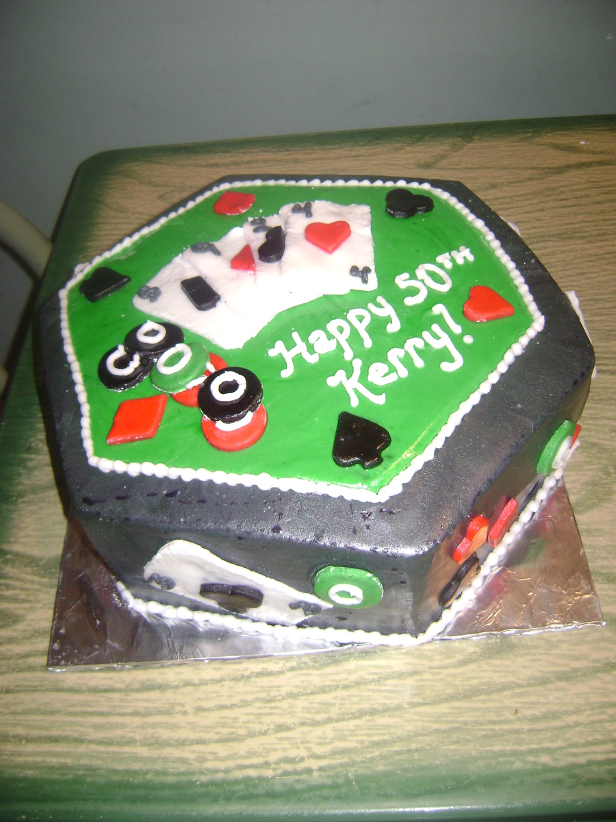 Poker Table Cake - CakeCentral.com