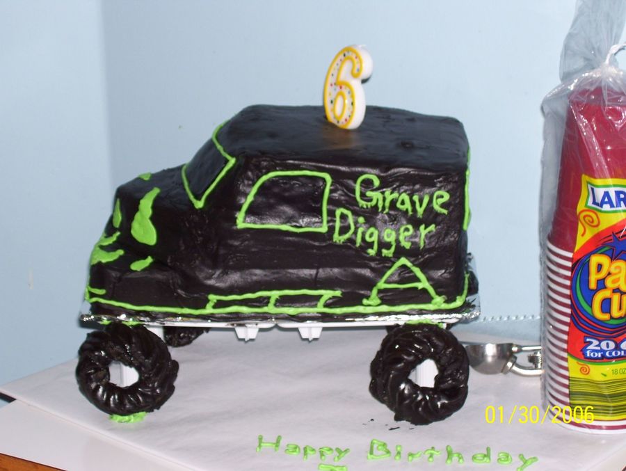 Grave Digger Cake - CakeCentral.com