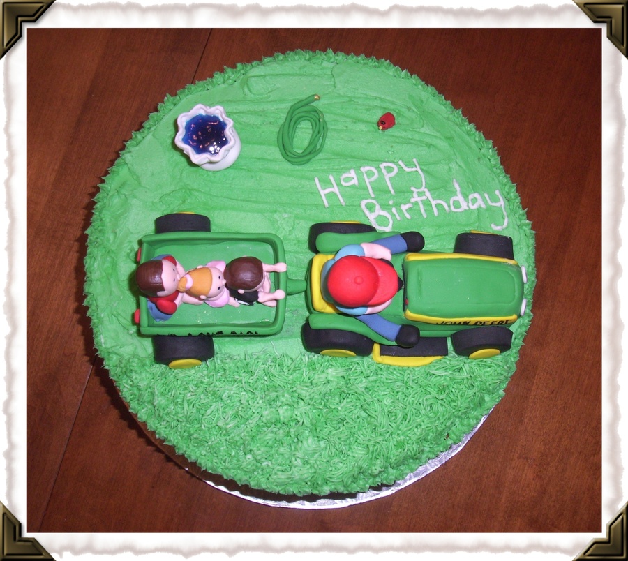 Riding Lawn Mower Birthday Cake - CakeCentral.com