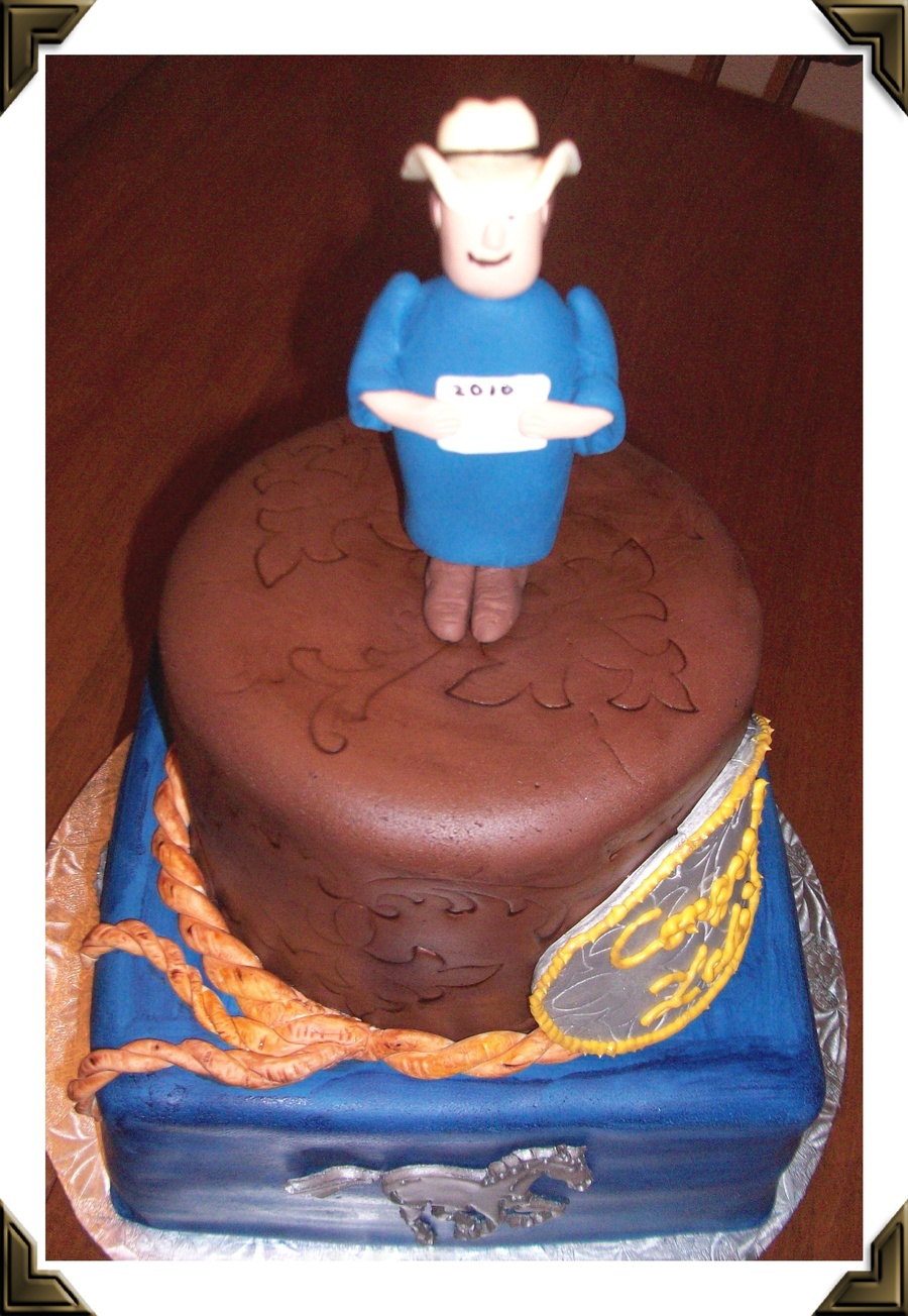 Cowboy Graduation Cake - CakeCentral.com