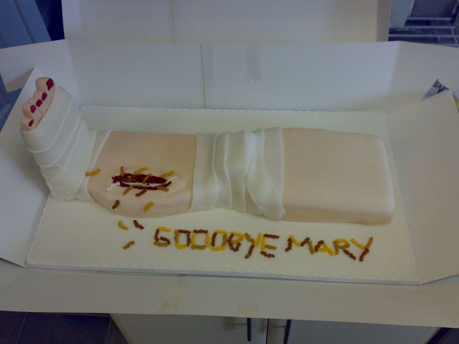 Maggots In Wound Retirement Cake - CakeCentral.com