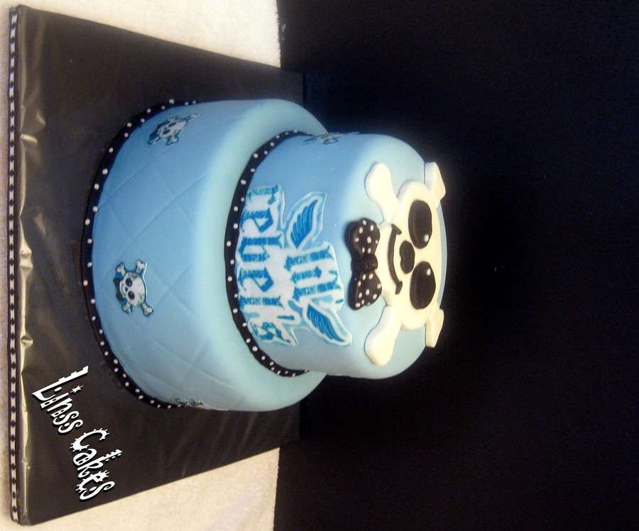 1St Birthday Skull & Bones - Lil Rebel Themed Cake - CakeCentral.com