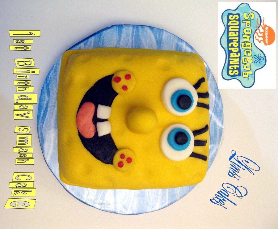 Sponge Bob Smash Cake - CakeCentral.com