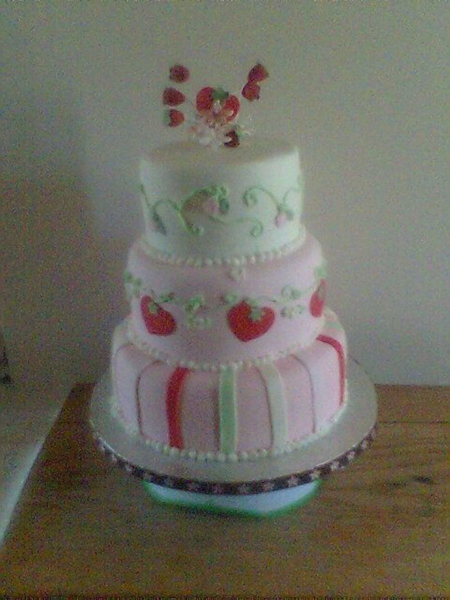 Strawberry Theme Cake - CakeCentral.com