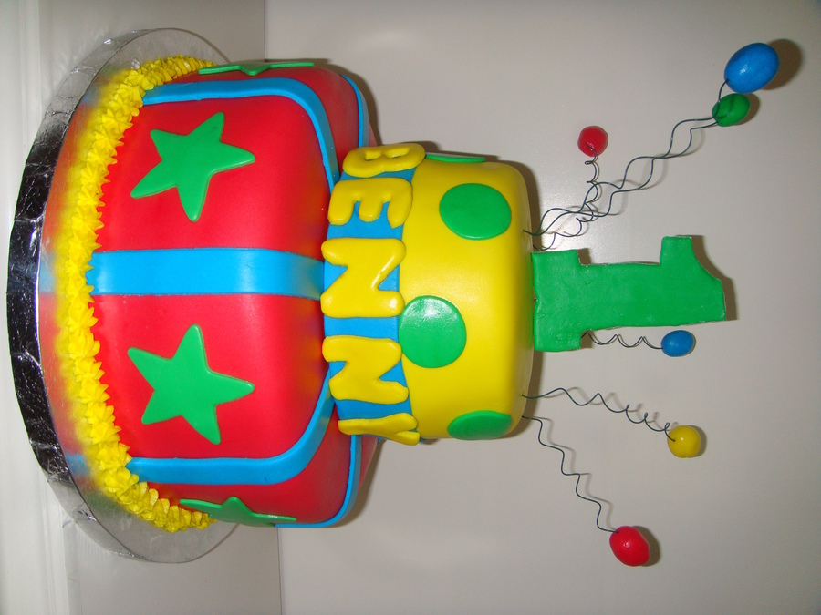 Primary Color 1St Birthday - CakeCentral.com