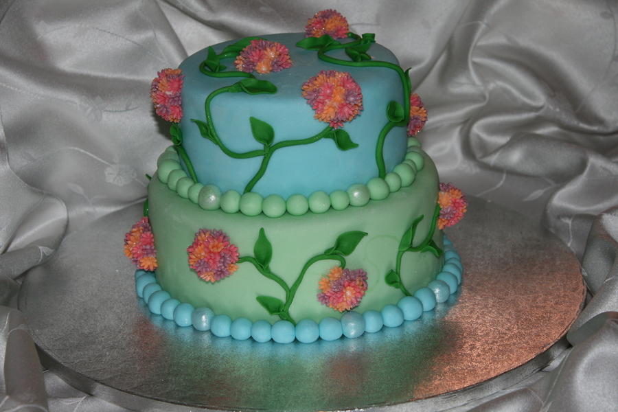 Floral Weddin Cake - CakeCentral.com