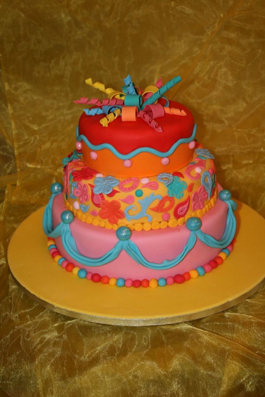 Colorful Birthdaycake - CakeCentral.com
