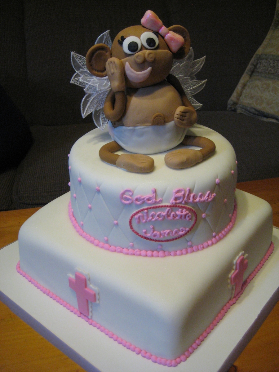 Monkey Angel Cake - CakeCentral.com