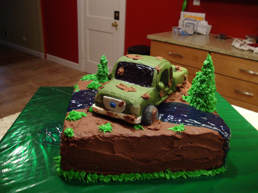 Truck Stuck In The Mud - CakeCentral.com