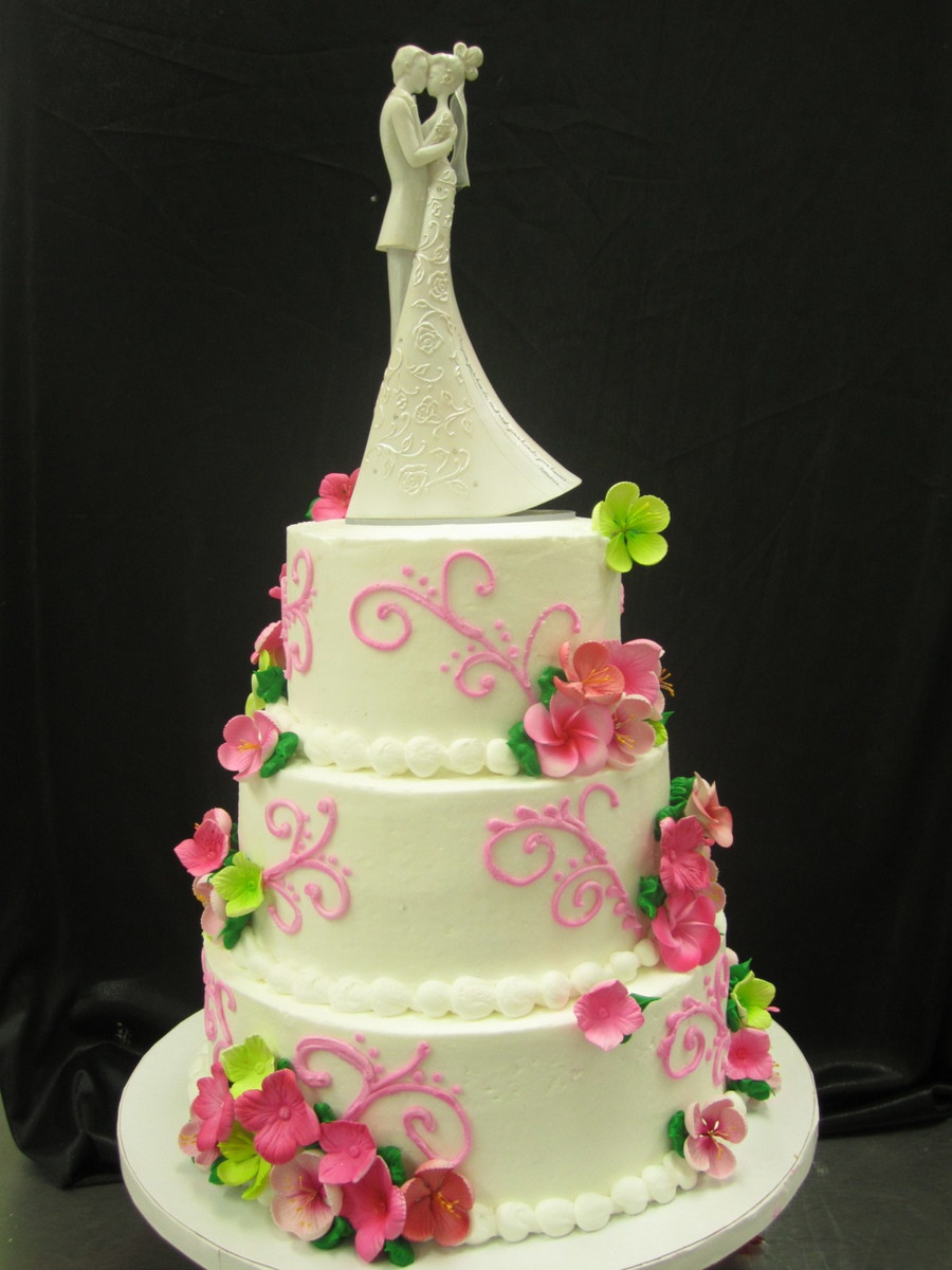 3 Tier Round Wedding Cake - CakeCentral.com