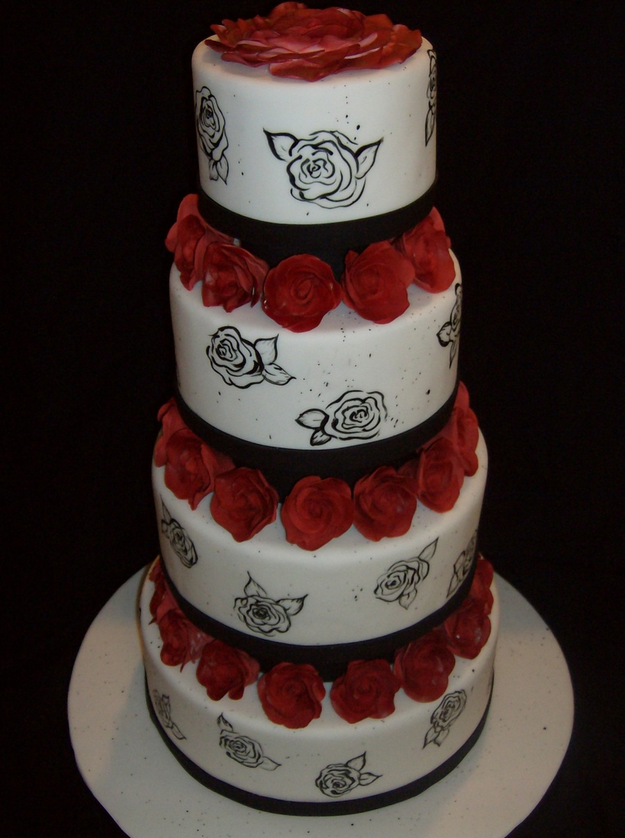 Hand Painted Roses - CakeCentral.com