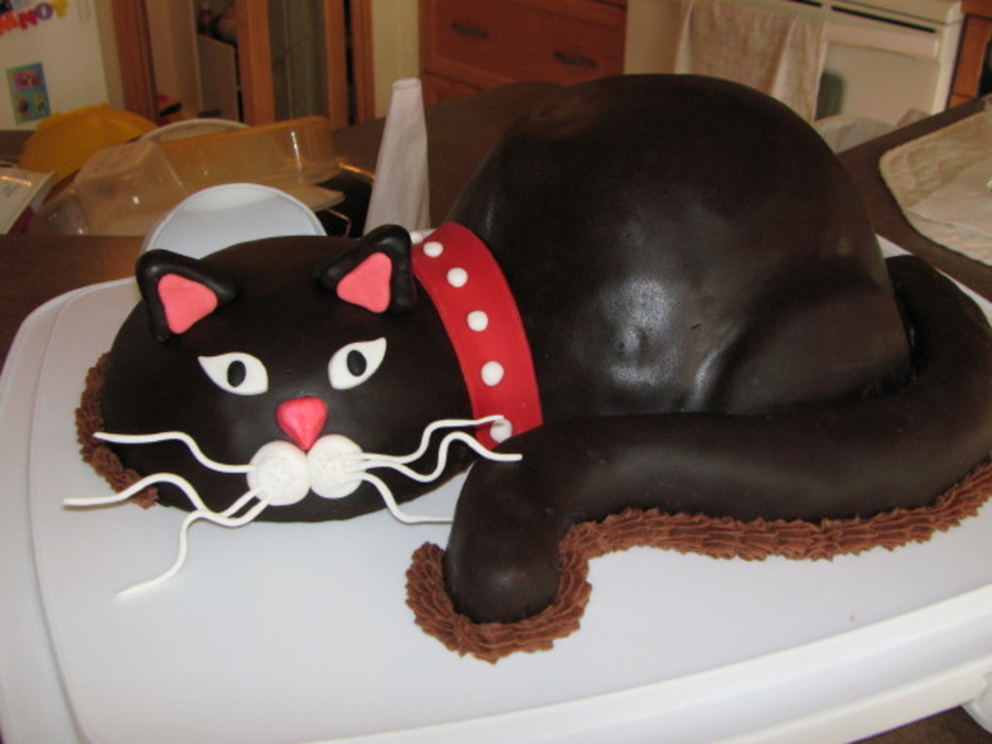 Kitty Cat Cake - CakeCentral.com