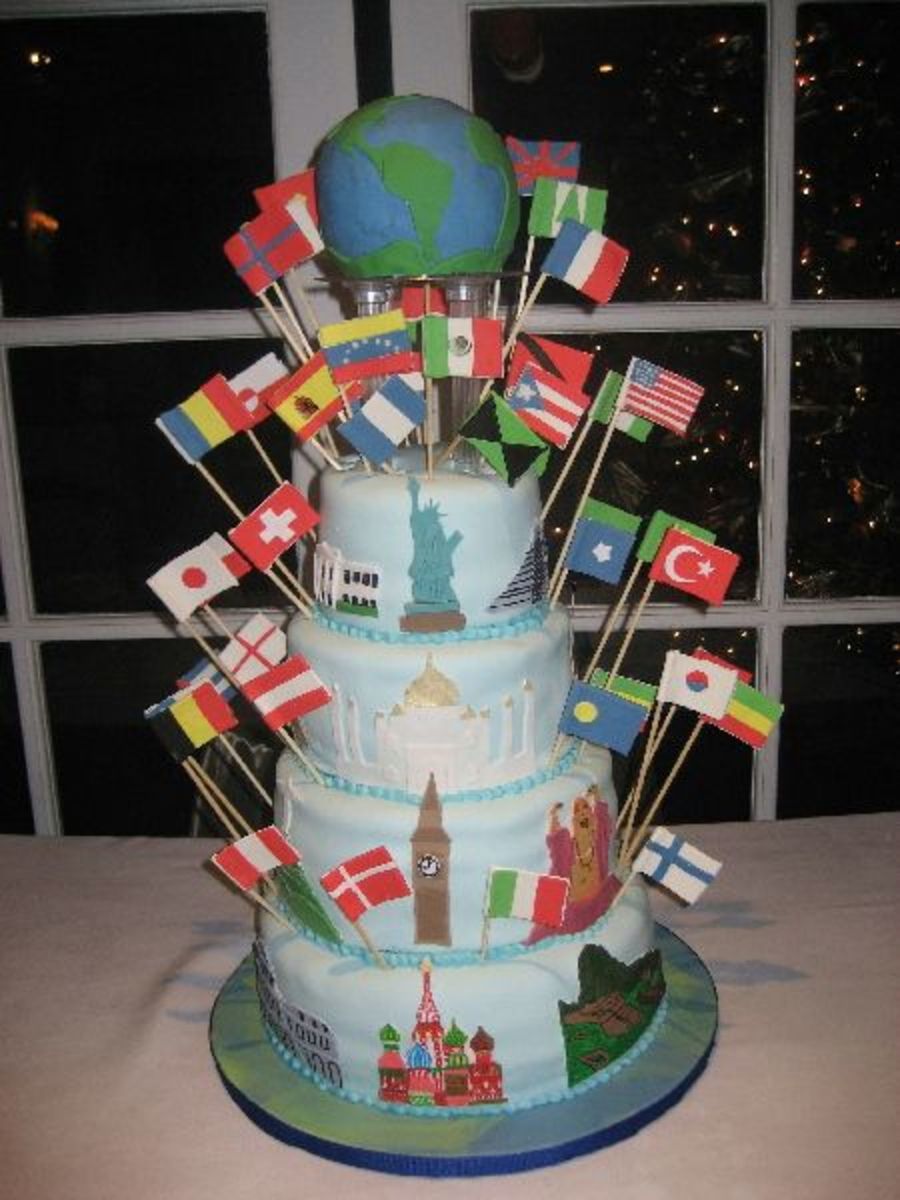 International Wedding Cake - CakeCentral.com