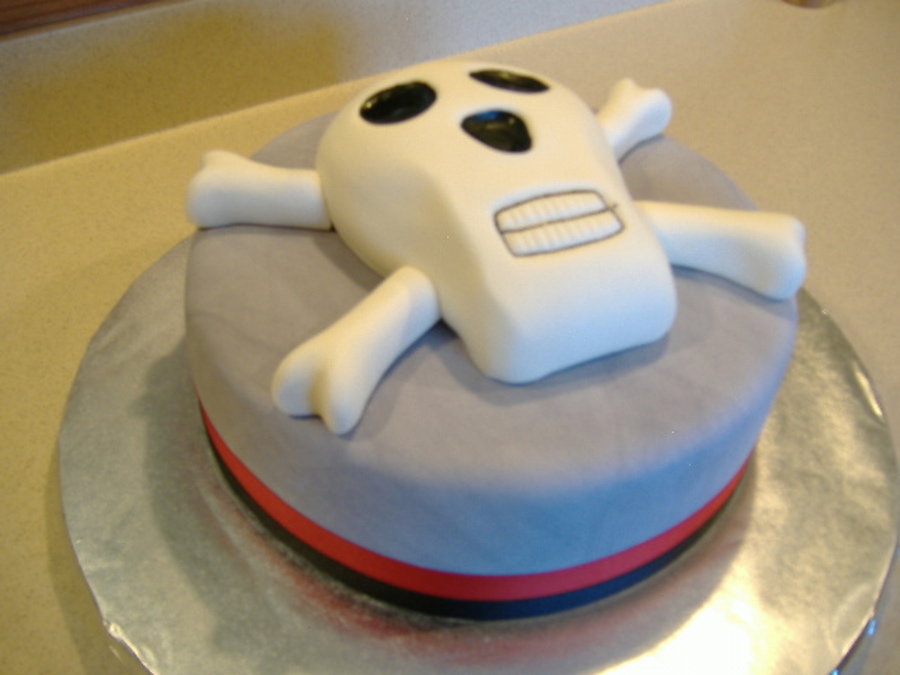 Skull And Cross Bones Wedding Cake - CakeCentral.com