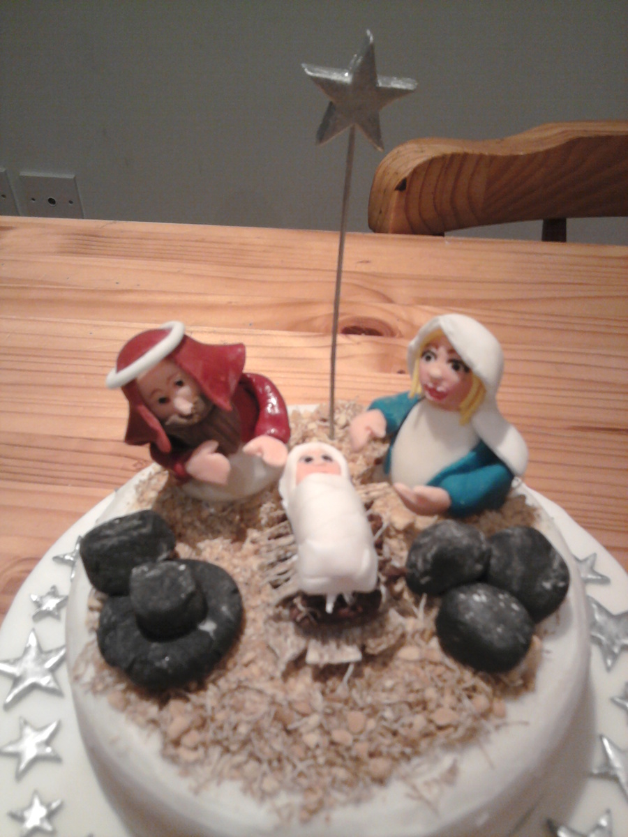 Nativity Fruit Cake - CakeCentral.com