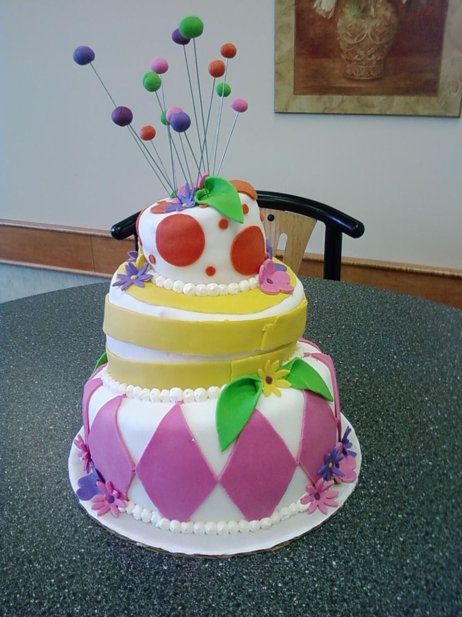 Funky Birthday Cake - CakeCentral.com