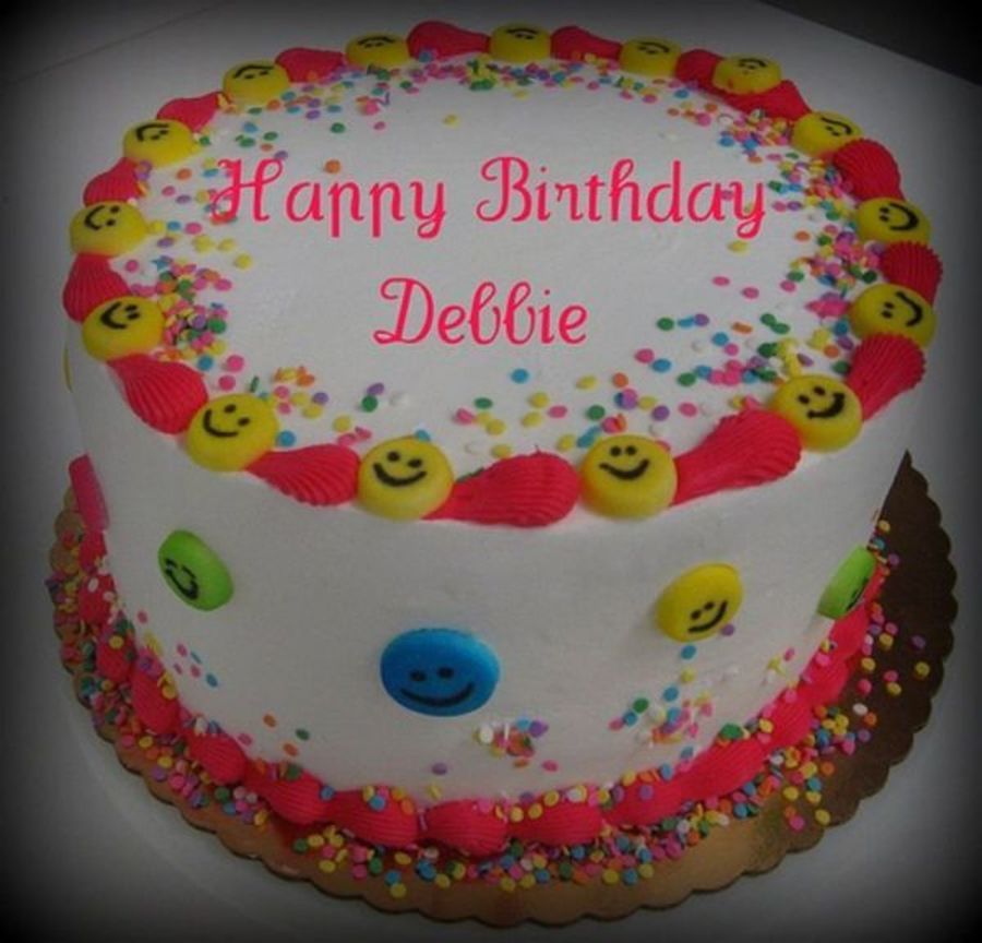 Smiley Birthday Cake - CakeCentral.com