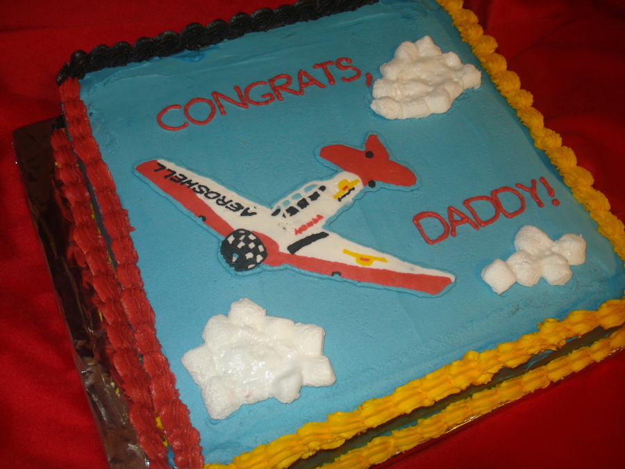 Congrats! Airplane Cake!! - CakeCentral.com