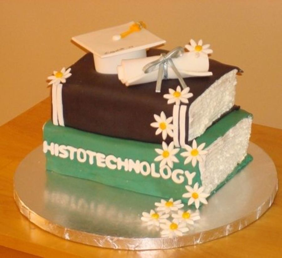 Stacked Books Graduation Cake - CakeCentral.com