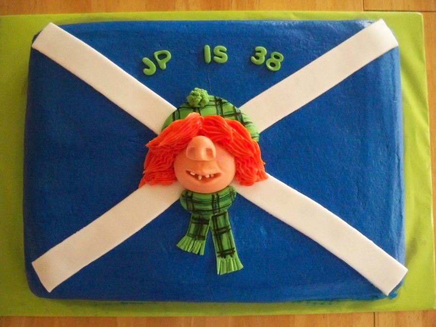 Jimmy Hat And Scottish Flag - CakeCentral.com