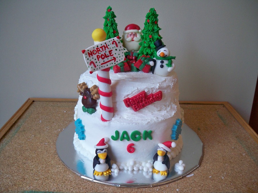 Christmas Birthday Cake - CakeCentral.com