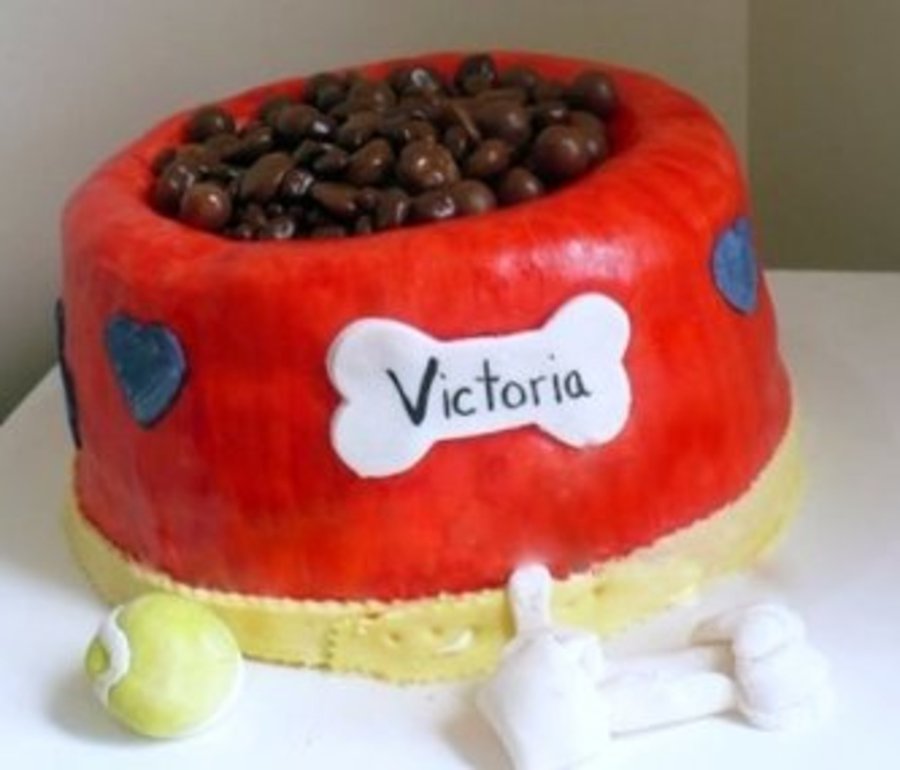 Dog Bowl Cake - CakeCentral.com