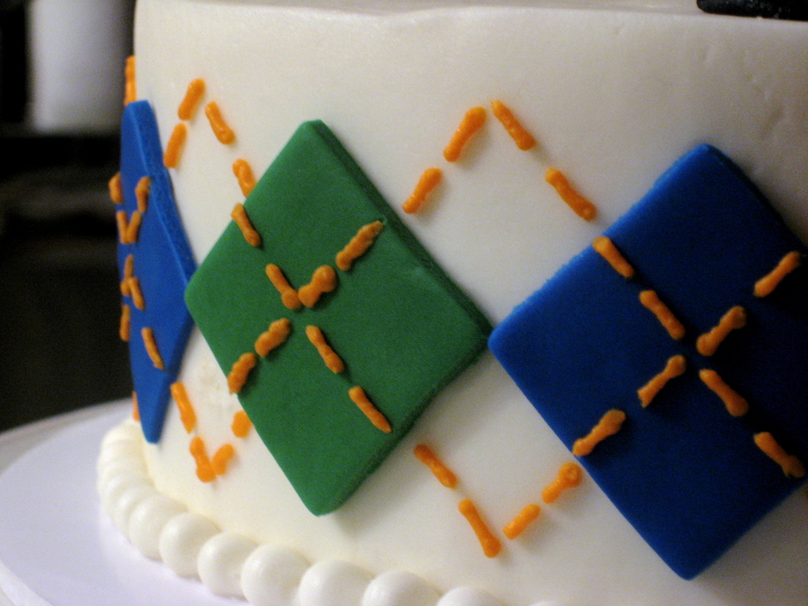 Argyle Birthday Cake - CakeCentral.com