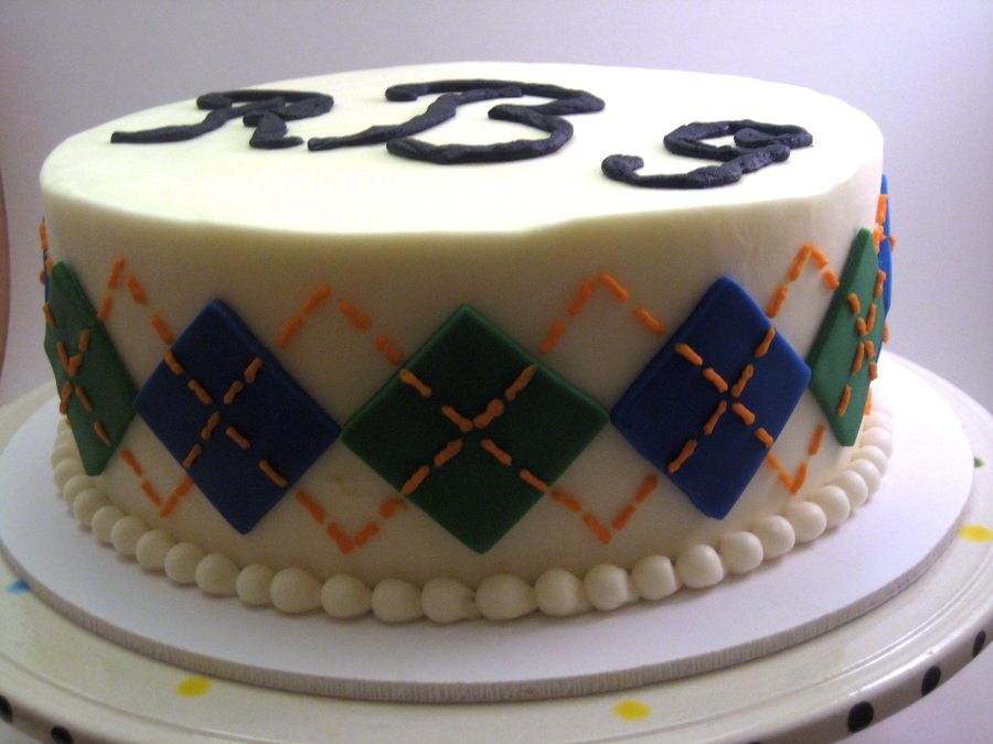 Argyle Birthday Cake - CakeCentral.com