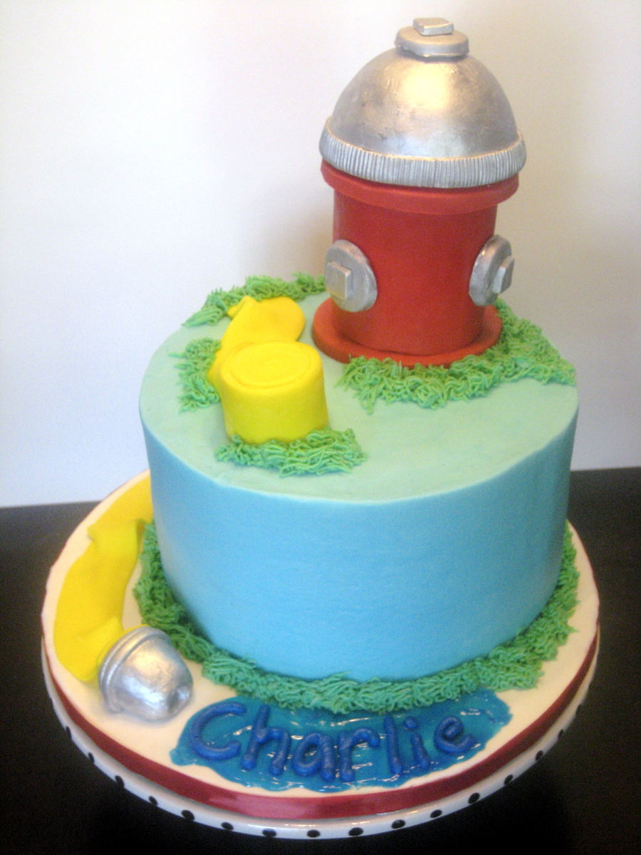Fire Hydrant 1St Birthday Cake - CakeCentral.com