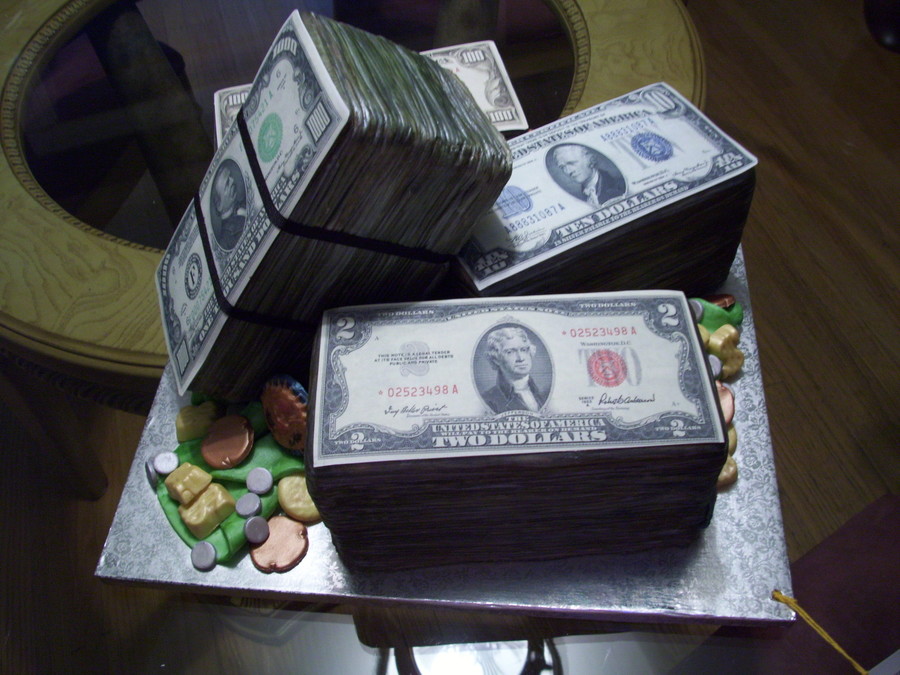 Stacks & Stacks Of Money - CakeCentral.com