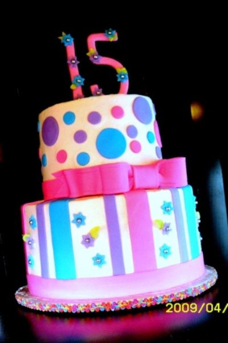 Sweet 15 Birthday Cake - CakeCentral.com