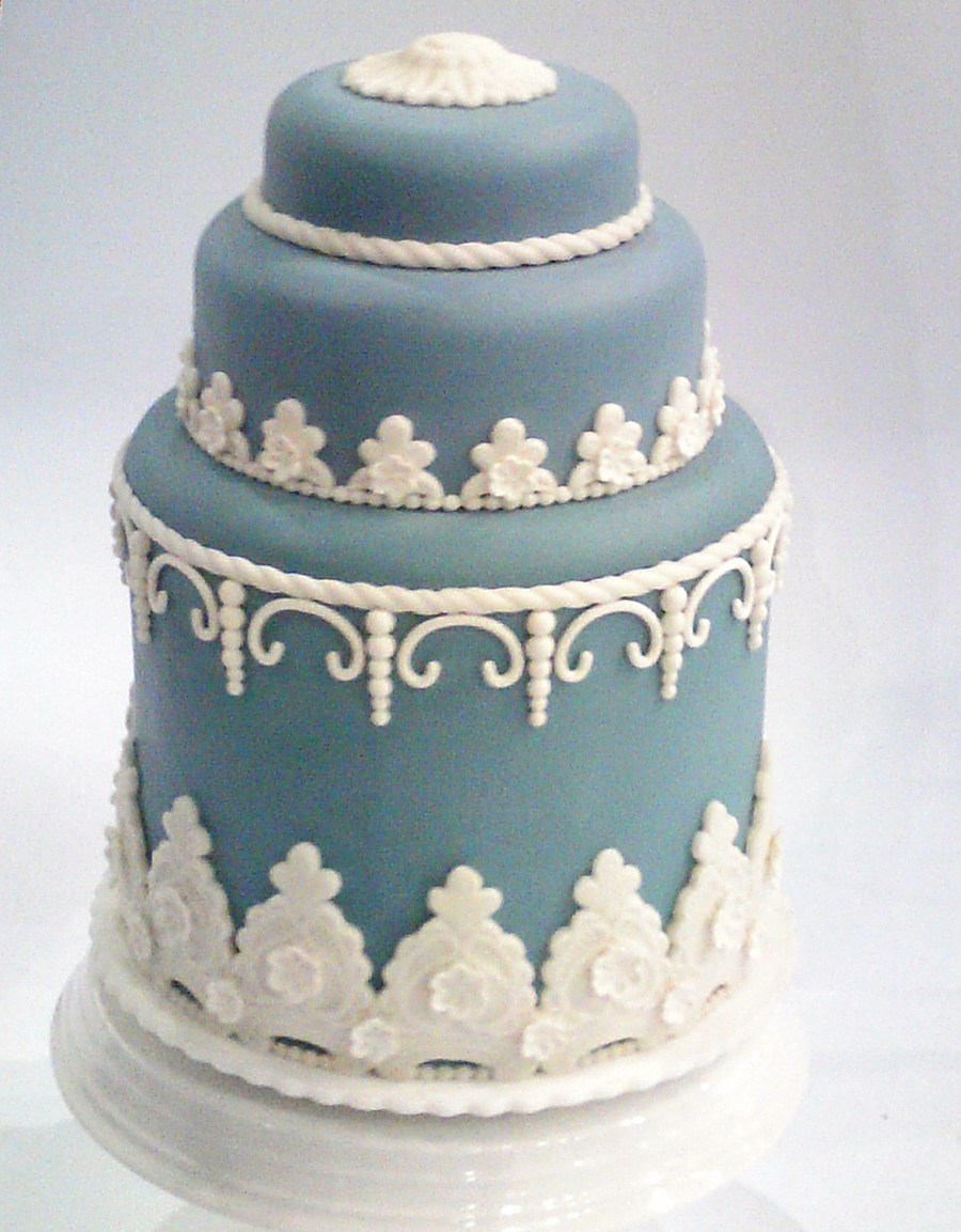 Wedgwood Wedding Cake From Ossas 2009 - CakeCentral.com