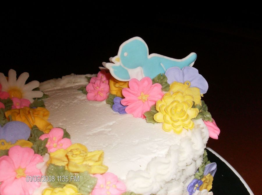 First Basket Weave And Color Flow Work - CakeCentral.com