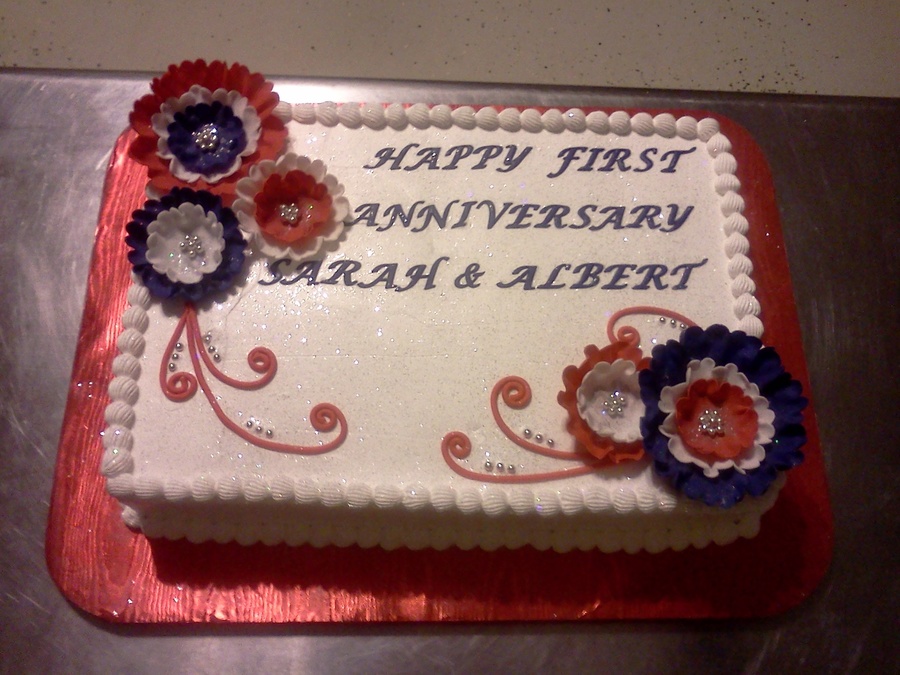 1St Anniversary Cake - CakeCentral.com