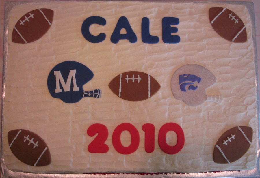 Football Graduation Cake - CakeCentral.com