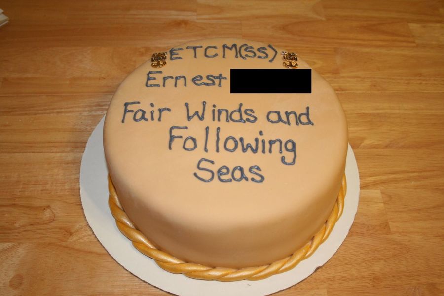 Navy Master Chief Retirement Cake - CakeCentral.com