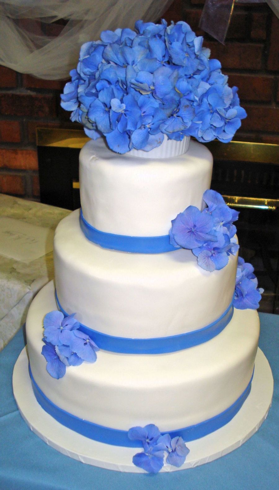 Hydrangea Wedding Cake - CakeCentral.com