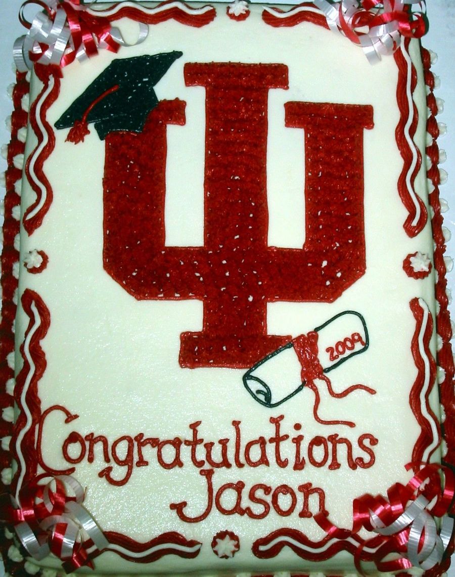 Iu Graduation Cake - CakeCentral.com