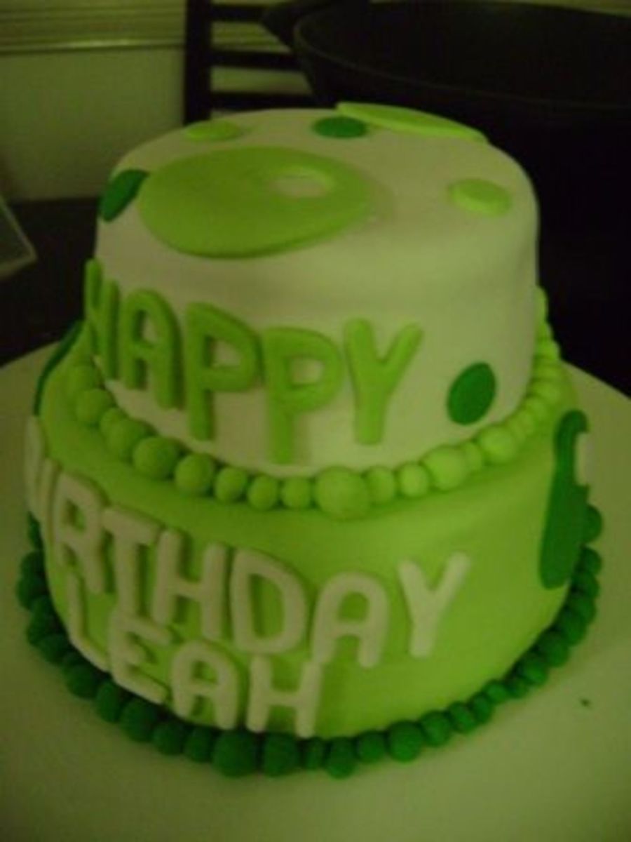 Green Birthday Cake - CakeCentral.com