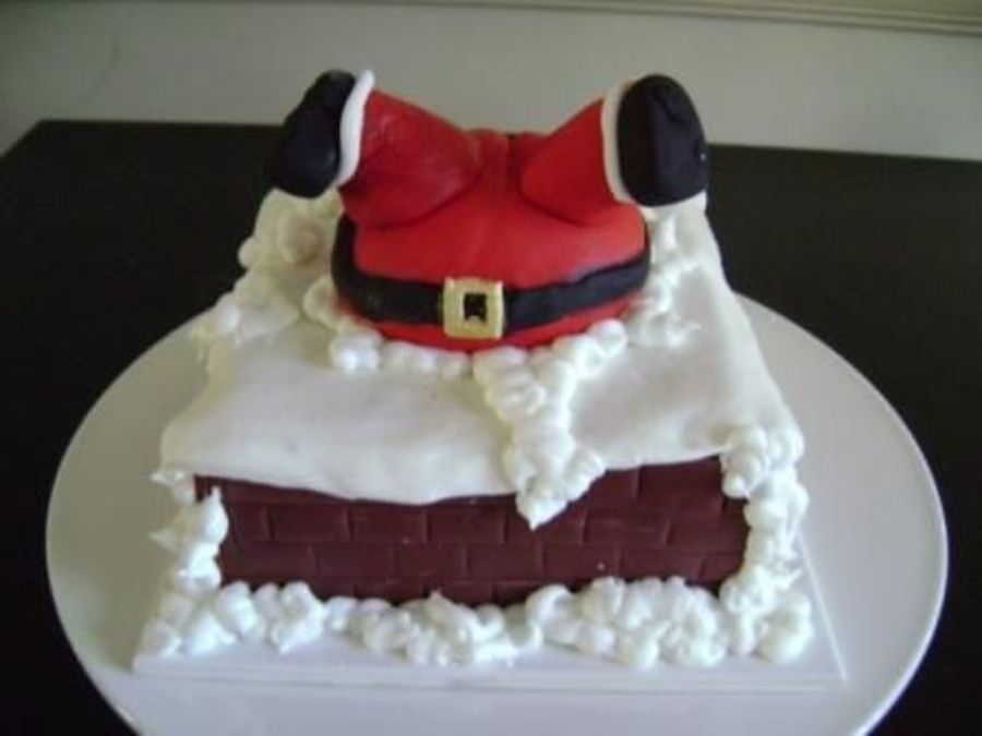 Santa Stuck In Chimney - CakeCentral.com