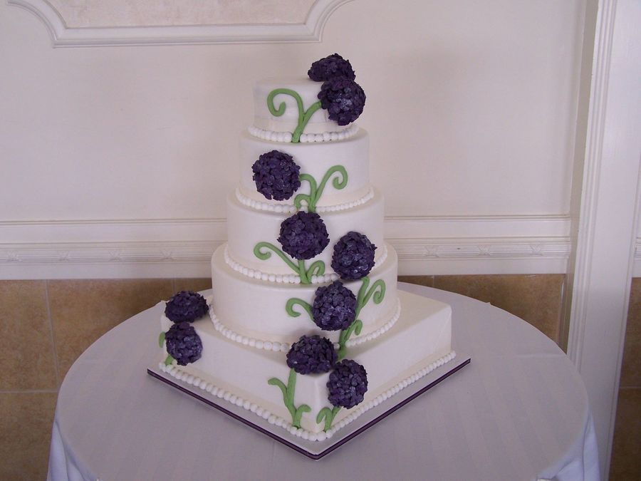 Hydrangea Wedding Cake - CakeCentral.com