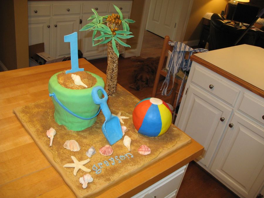 Beach Scene 1St Brithday Cake - CakeCentral.com